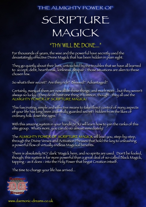 THE ALMIGHTY POWER OF SCRIPTURE MAGICK By Marcus Lamont - Dæmonic ...